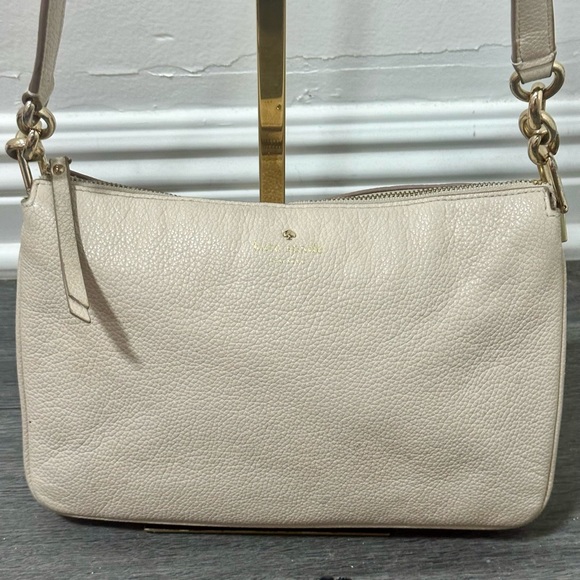 kate spade | Bags | Wuc Kate Spade Creame Colored Pebbled Leather ...